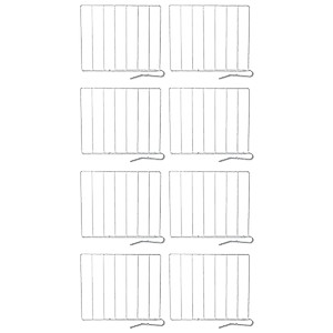 Evelots 8 Pack Wood Shelf Divider/Organizer-Closet/Cabinet-Bedroom/Office-No Tools