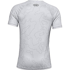 Under Armour Tech Big Logo Printed Short Sleeve Gym T-shirt, Halo Gray (014)/Black, Youth X-Small