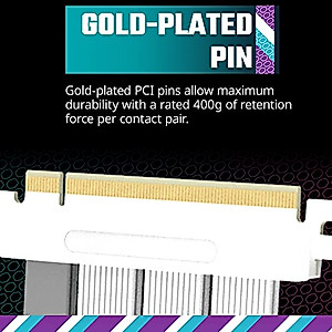 Cooler Master MASTERACCESSORY Riser Cable PCIe 4.0 x16 300mm White, PCIe 4.0 Compatible, EMI Shielded 30 AWG, Protective ABS Casing for Graphics Card (MCA-U000C-WPCI40-300)