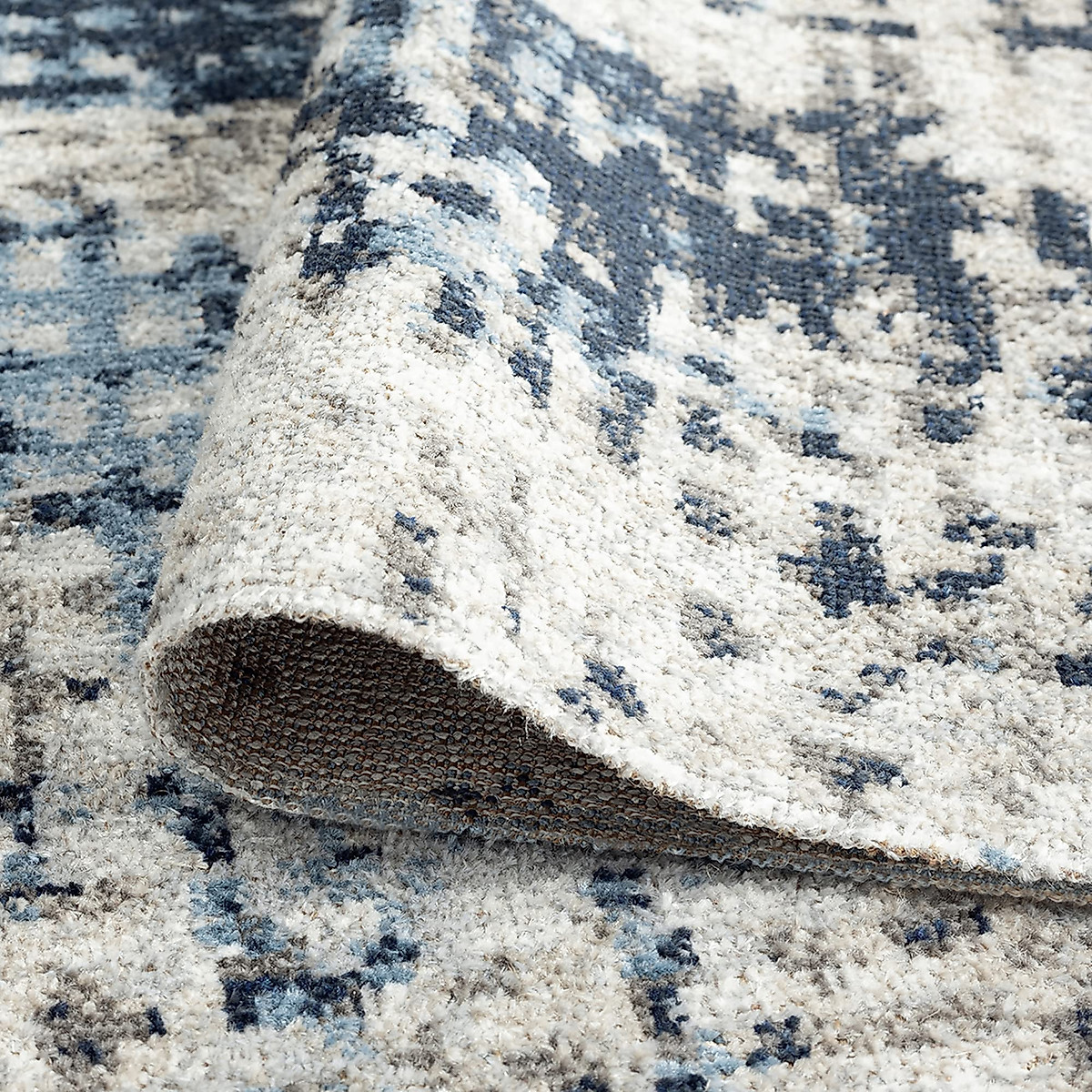 Samuel Navy Modern Large 8x10 Area Rug 8x10 - Area Rugs for Living Room - Dining Room Rug - Bedroom Rug - Kitchen Rug - Entryway Rug Carpet - Alfombras para Salas Grandes Modernas - Contemporary