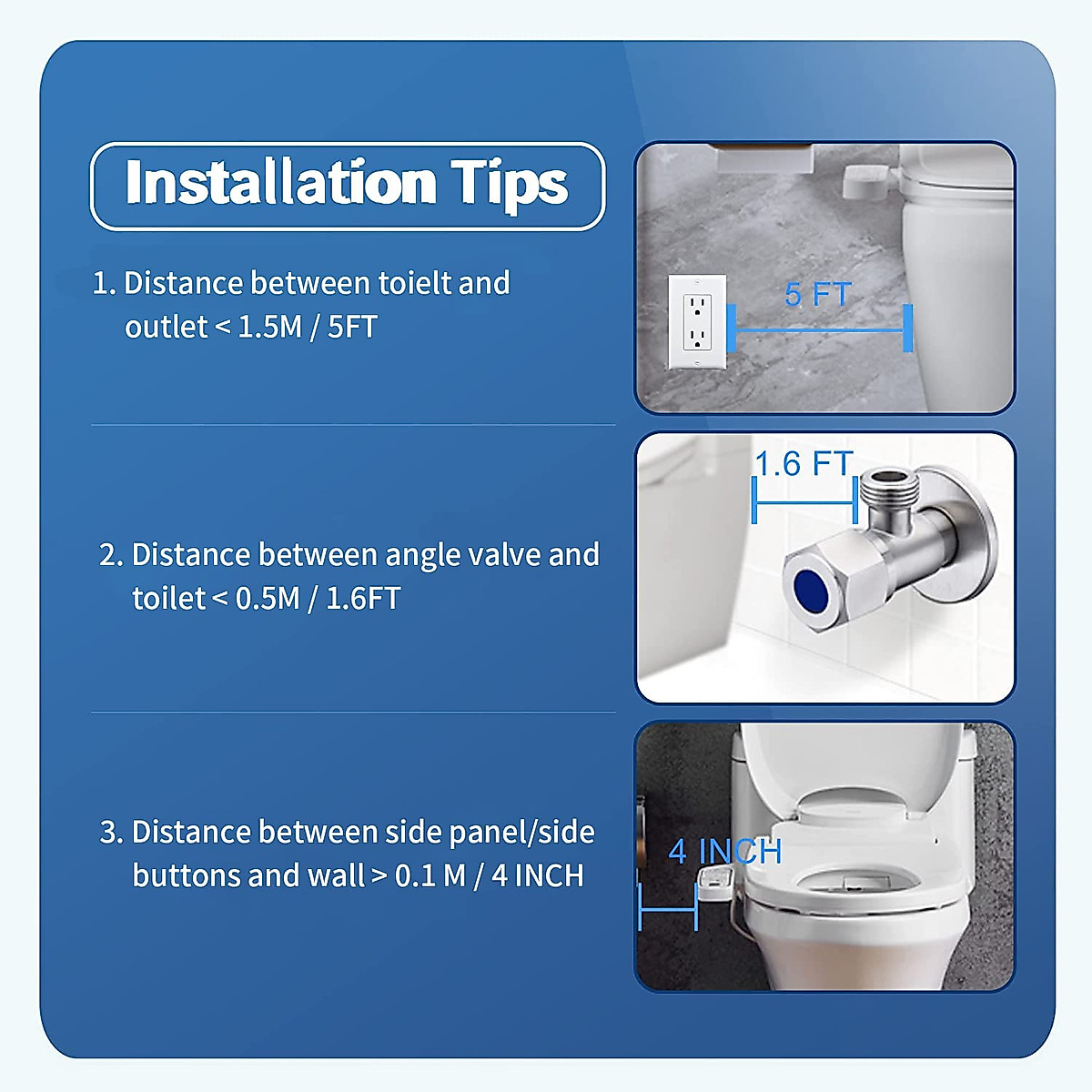 R&T Electronic Bidet Seat for Elongated Toilet, Smart Toilet Seat with Warm Air Dryer and Temperature Controlled Wash Functions (V2601 Heated Bidet Seat)