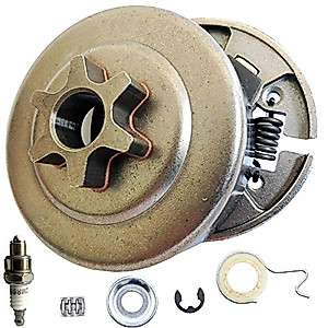 Sprocket Clutch 3/8" for Stihl 017 018 019 019T 021 023 025 MS170 MS180 MS190 192 CE, MS210 MS230 MS250 MS191 MS211 Chainsaw with Washer E-Clip Kit Chainsaw with Washer E-Clip Kit Re 1123 640 2073