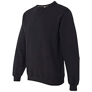 Fruit of the Loom Men's Crew Sweatshirt (2 Pack), Black, Large