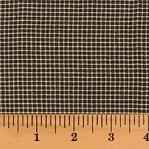 Primitive Black 1 Plaid 100% Cotton Homespun Fabric by JCS - Sold by The Yard