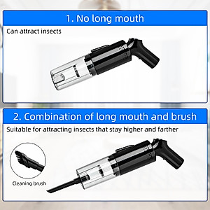 Handheld Vacuum&Vacuum Bug Catcher Spider Insect Traps Catcher Cordless with USB Charging Rechargeable Handheld LED Lights Bug Catcher for Stink Bug,Beetle,Pest Suction Trap,Car Kitchen Pet Hair