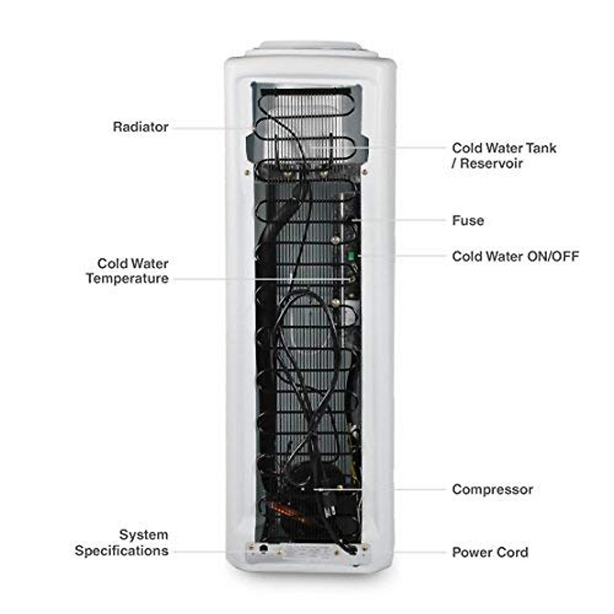 Brio CL505 Cook and Cold Top Load Water Dispenser Cooler - Essential Series