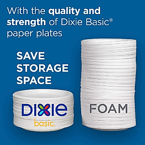 Georgia-Pacific Dixie Basic® 8.5” Wrapped Light-Weight Paper Plates by PRO , White, Individually Wrapped, DBP09WR1, 500 Plates Per Case