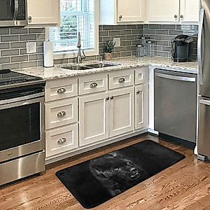 Kitchen Rugs Runner Black Panther in Dark Doormat Bath Rugs Non Slip Area Rugs for Bathroom Kitchen Indoor 39" X 20"