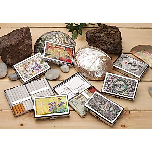 Mother of Pearl Design Extra Long 100S Super Slim King Size 16 Cigarette Engraved Metal Steel RFID Blocking Protection Credit Business Card US Bill Currency Cash Holder Case Storage Box (Butterfly)