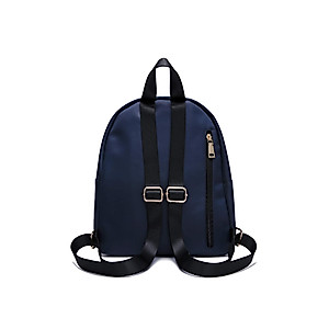 YANAIER Women Mini Backpack Purse Water resistant Nylon Fashion College Bag Casual Daypack Navy