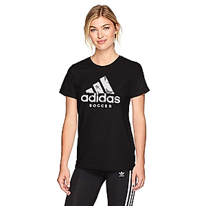adidas womens Badge of Sport Graphic Tee Black X-Small