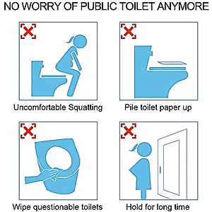 NEAGLORY 100 Pack Disposable Plastic Toilet Seat Cover Waterproof and Non Slip Individually Wrapped, for Travel, Toilet Seat Protectors for Toddler Potty Training, Pregnant Mom, Adult