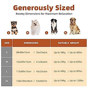 Mora Pets Dog Couch Bed for Furniture Protector Waterproof Dog Mat with Removable Washable Cover and Anti-Slip Bottom Bolster Plush Pet Sleeping Mattress for Large Medium Small Dogs
