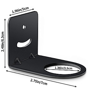 TRINENOX Non-Drilling Adhesive Shower Gel Bottle Rack, Soap Bottle Dispenser Holder Wall Mount, Hand Pump Bottles Dispenser Stand Hanging Rack Shampoo Standing Shelf Storage Holder Bracket(4 Black L)