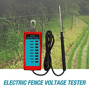 allsun Electric Fence Voltage Tester Fault Finder Farming Equipment Portable Testing Tool Neon Lights Max 600V - 7000 V