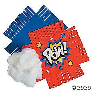 Superhero Fleece Tied Pillow Craft Kit - Makes 6 - DIY Crafts for Kids and Fun Home Activities