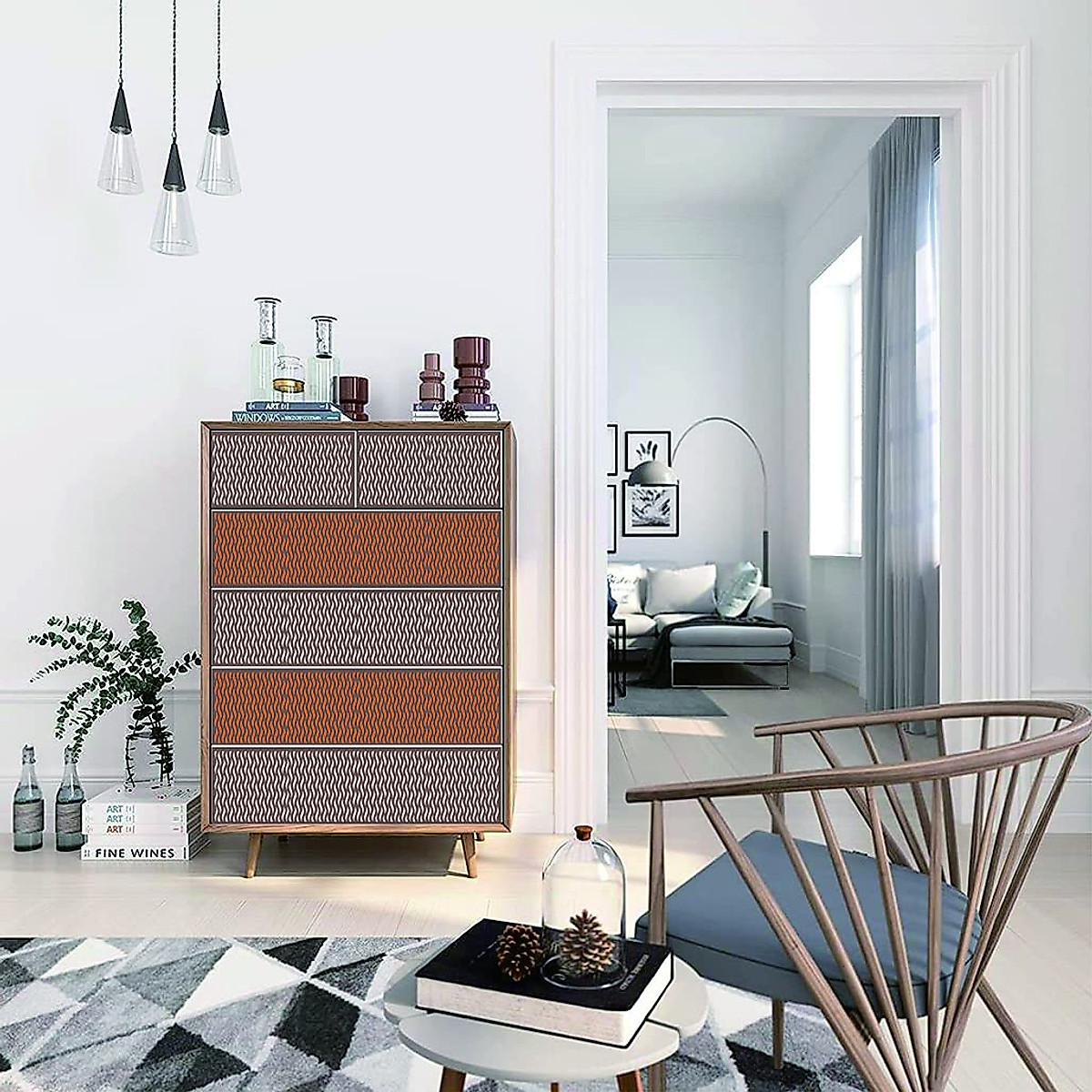 36Pcs Geometric Stencils 5.9inch Plastic Geometric Painting Stencil Reusable Art Templates DIY Crafts Drawing Template Stencils for Card Scrapbooking Painting on Wood Wall Floor Canvas Home Decor