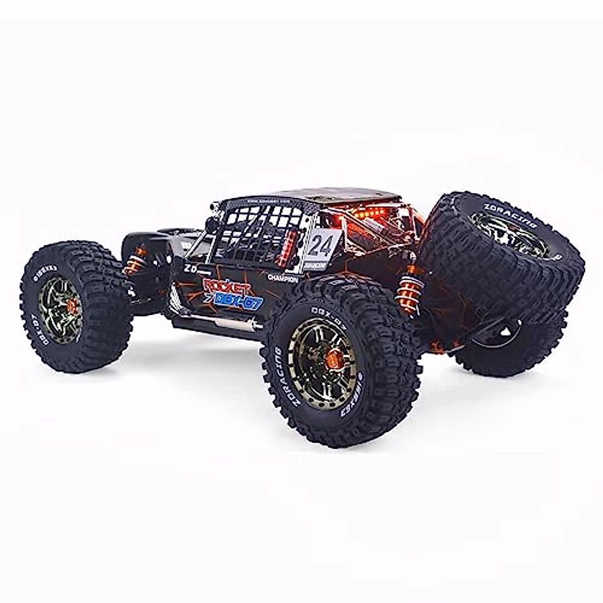 Plaxo 1/7 RC Off Road Truck, ZD Racing DBX-07 80KM/H 4x4 2.4G High-Speed Brushless Waterproof Remote Control Drift Monster Crawler Desert Car Vehicle, Birthday Xmas Gift for Boys Girls and Adults