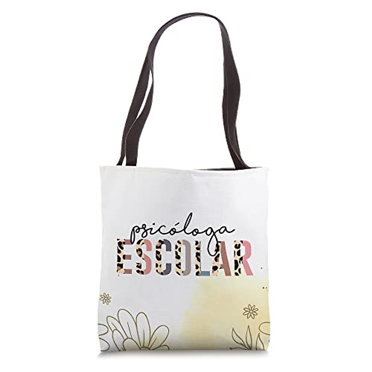 Bilingual School Psychologist Leopard Psicologa Escolar Tote Bag
