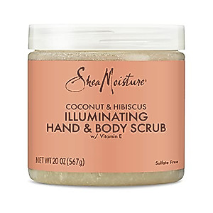 SheaMoisture Body Scrub for Dull Skin Illuminating Coconut and Hibiscus Cruelty-Free Skin Care 20 oz