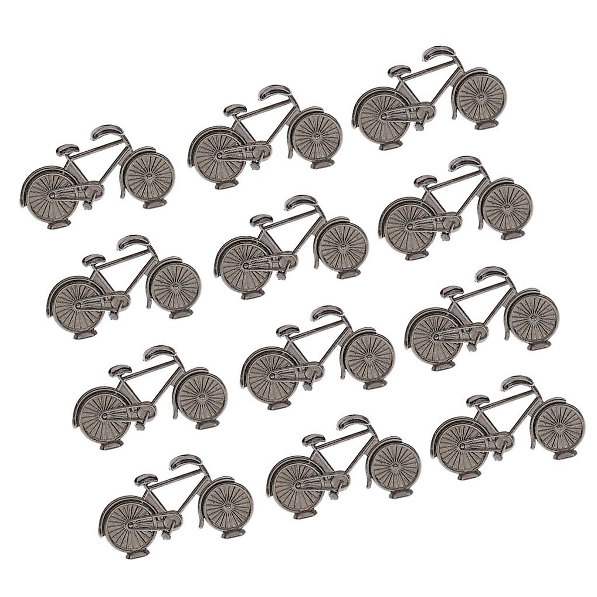 12pcs Wedding Name Number Memo Place Card Holders Metal Bicycle Bike Shape Photo Clips for Wedding Birthday Party Banquet Table Decorations