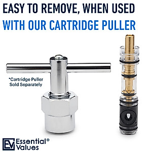 1225 Replacement Cartridge for Moen – Aftermarket Replacement Compatible with One Handle Kitchen and Bathroom Sink Faucets, Slick Polished Finish | Made from the Markets Finest Metal