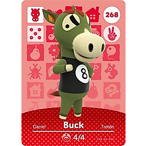 Buck - Nintendo Animal Crossing Happy Home Designer Amiibo Card - 268