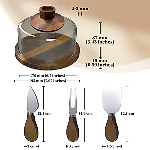 Cheese Board Smoker Set | Indoor Cold Smoking, Culinary Dome Cloche Cover Smoker | Smoke Cheese, Charcuterie, Salmon, Foods, Meats | Home, Kitchen Indoor Smoker