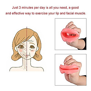 Silicone Face Slimmer Mouth Tightener Rubber Anti-wrinkle Anti-aging Mouth Muscle Tightener Face Exercise Lips Trainer Face-lift Beauty Tool, Face Exerciser, Facial Yoga for Skin Tighten Firm