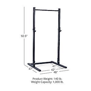 Titan Fitness T-3 Series 92-inch Squat Stand, 1,000 LB Capacity, Tall Squat Rack with Reinforced J-Hooks