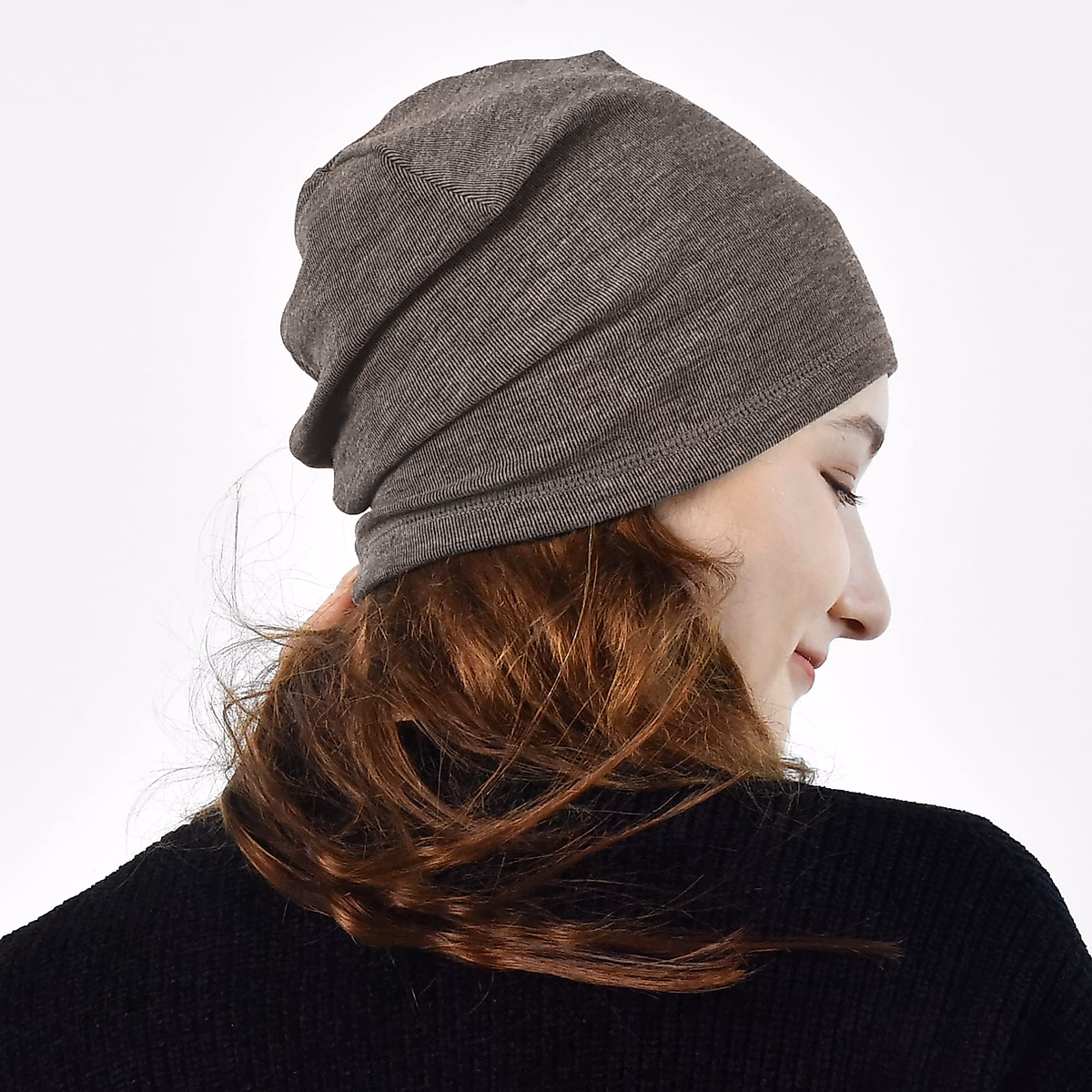 MCTi Slouchy Beanie for Men Women, Winter Warm Stretchy Skull Cap Hat Lightweight for Running Cycling