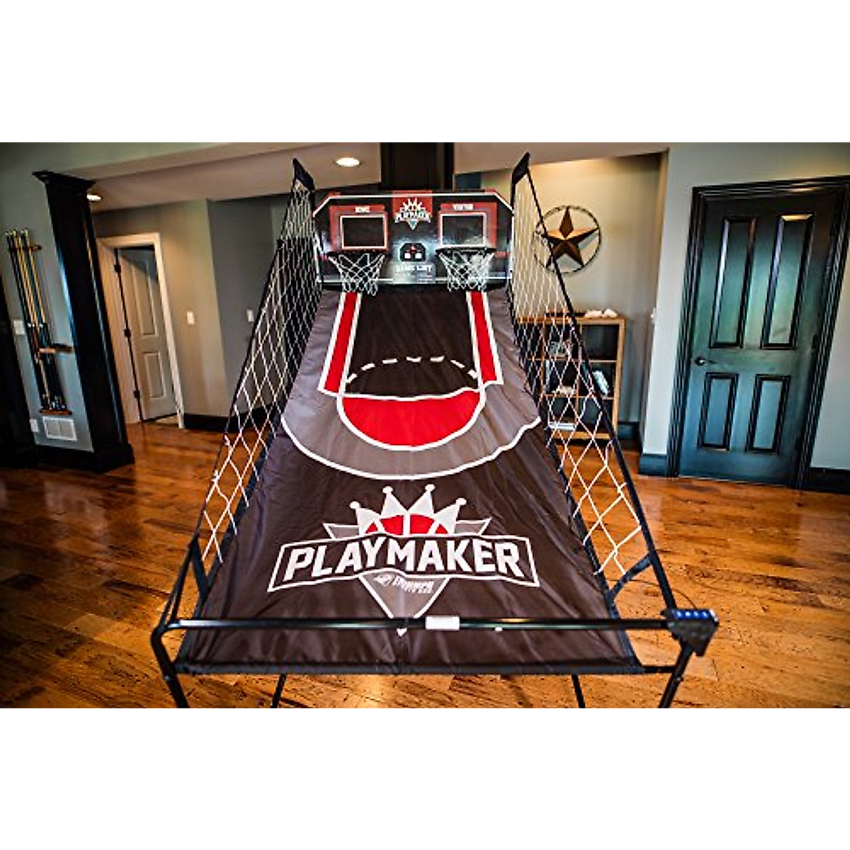 TRIUMPH SPORTS USA Play Maker Double Shootout Basketball Game Includes 4 Game-Ready Basketballs and Air Pump and Needle, Black