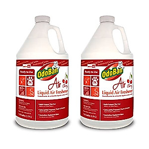 OdoBan Professional Series Ready-to-Use Air Cherry Liquid Air Freshener, 2-Pack, 1 Gallon Each, Cherry Scent