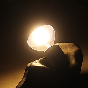 KarlunKoy Half Chrome Light Bulbs,Dimmable 6W (Eqv. 60W) Anti-Glare LED Light Bulbs,Soft White 2700K,G80/G25 Globe Light Bulb Half Gold Dipped,Decorative Mirror,E26 Base for Vanity (Pack of 1)