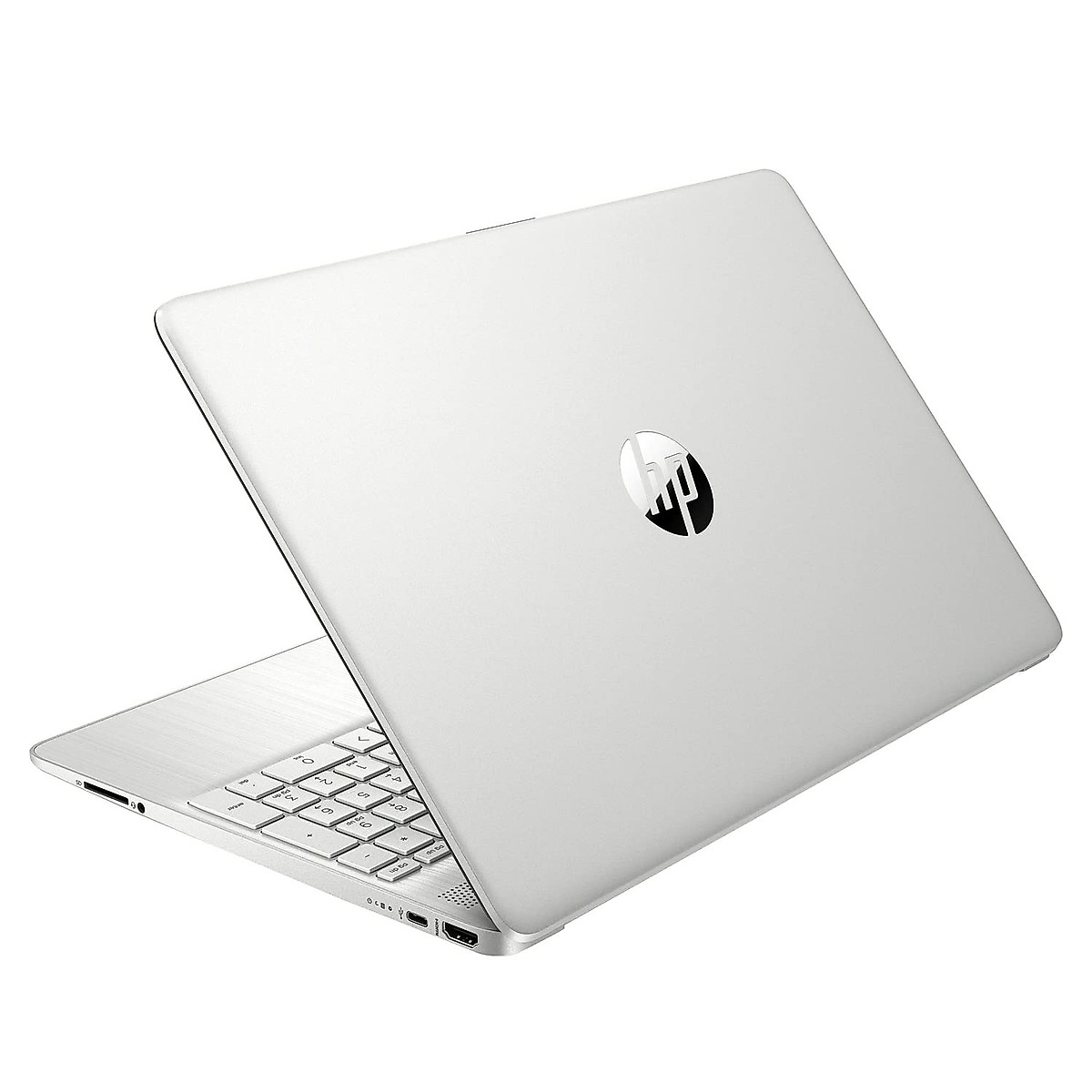HP 15 Notebook, 15.6" HD Screen, Intel Core i3-1115G4, 12GB DDR4 RAM, 256GB PCIe SSD, Webcam, HDMI, SD Card Reader, Wi-Fi, Windows 11 Home, Natural Silver