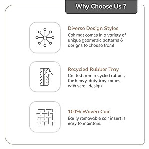 Anji Mountain Heavy Duty Waterproof Rubber Shoe Storage Mat Organizer/Boot Storage Tray Multi Use for Entryway with Coir, Tan Insert, Fits 4 Pair (46.5" Wide)