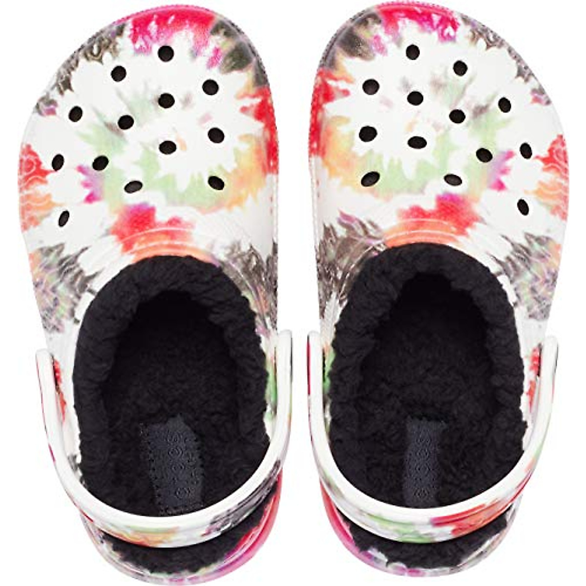 Crocs unisex child Kids' Classic Tie Dye Lined | Kids' Slippers Clog, Blotched Tie Dye, 5 Big Kid US