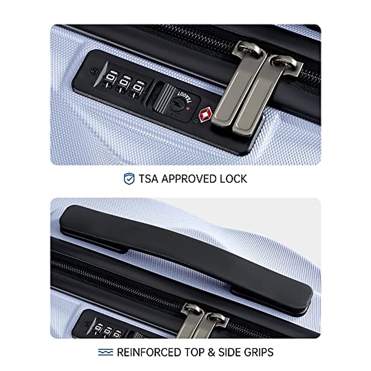 BAGSMART Carry On Luggage, PC Hardside Suitcase Airline Approved, 20 Inch Carryon Luggage with Spinner Wheels, Travel Luggage Hard Shell Lightweight Rolling Suitcases for Men Women (Purple)