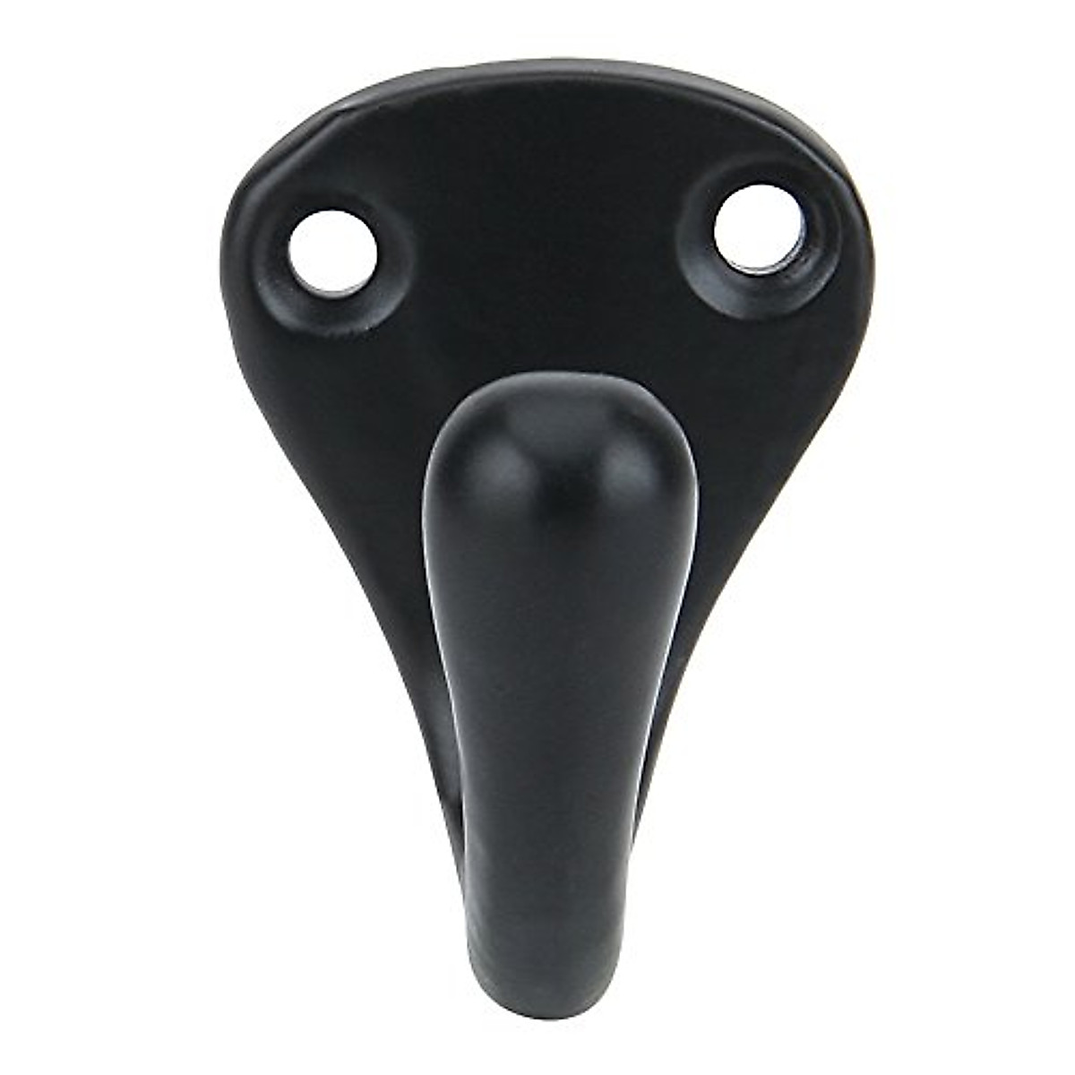 A29 Set of 6 Single Coat Hooks, Heavy Duty Wall Mounted 1 3/4 Inches, Utility Iron Decorative Hat Hook with Easy Installation Hardware, Black Powder Coat Finish