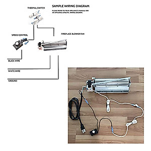 BLOT BLOTMC Fireplace Blower Kit for Monessen Hearth, Martin Fireplaces, Monessen Fireplace Blower Martin Fireplace Blower Replacement, Blower Kit for Majestic Martin 400DVB Direct Vent Series