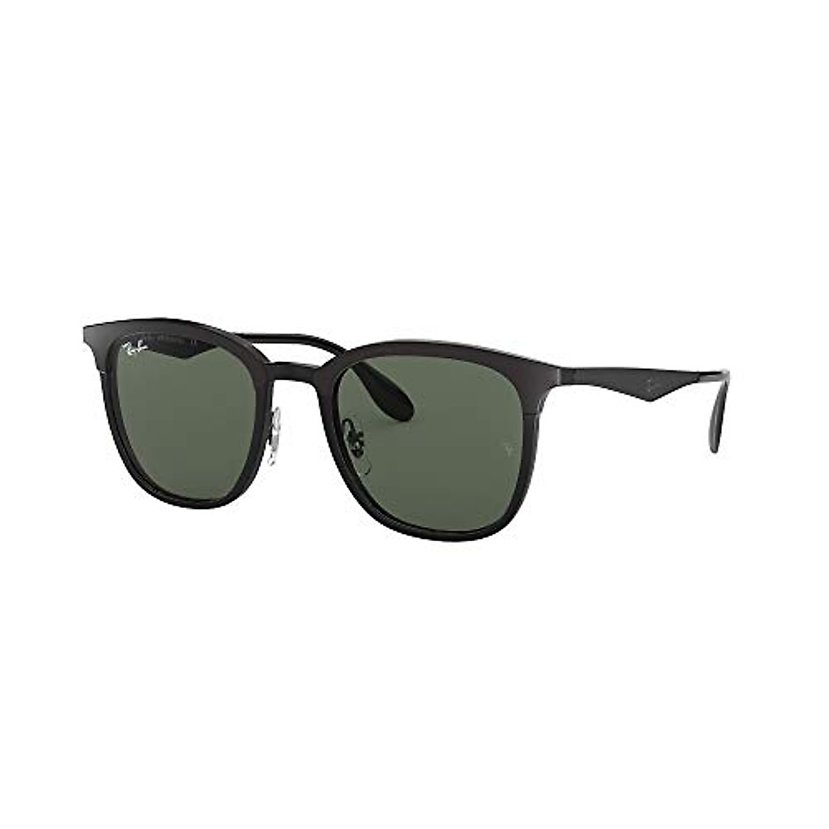 Ray-Ban RB4278 Square Sunglasses, Black On Matte Black/Dark Green, 51 mm