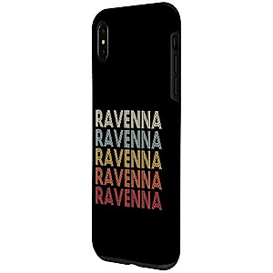 iPhone XS Max Ravenna Ohio Ravenna OH Retro Vintage Text Case