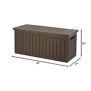 National Outdoor Living SV42-1903026A Bergen Collection All Weather Storage Deck Box, Brown
