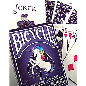 Bicycle Unicorn Playing Cards, Standard Index, Poker Cards, Premium Playing Cards, Unicorn Cards, Unique Playing Cards, 1 Deck