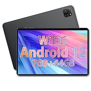 OSCAL Tablet 10.1 Inch 7GB RAM 64GB ROM 1TB, 2023 Latest PAD70 Android 12 Tablet with 13MP Dual Camera, WiFi, BT5.0, 1280x800 IPS HD Touch Screen,6580mAh GPS Tablets (Grey)