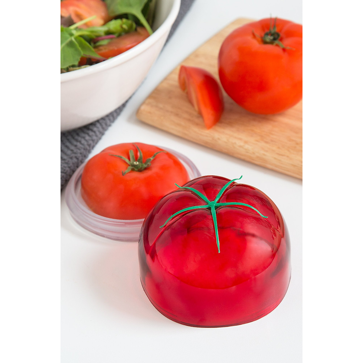 Tulz Tomato Save-A-Half, 4 x 4 x 3 inches, Red