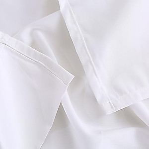 AAJIVA DECORE - 100% Egyptian Cotton Durable Bed Sheets- 600 Thread Count 4 Piece King Size White Sheet Set Sateen Weave Long Staple Cotton Bedding Hotel Fits Upto 16" Mattress White