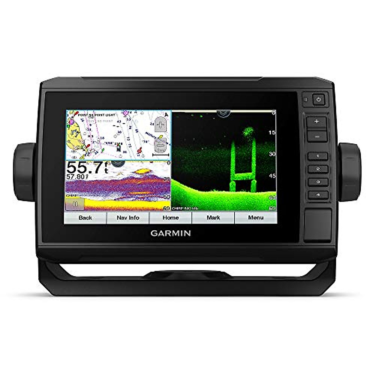 Garmin ECHOMAP UHD 74Cv, 7" Keyed-Assist Touchscreen Chartplotter with U.S. BlueChart G3 and GT24UHD-TM Transducer