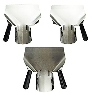 MGGi Stainless Steel Dual Handle French Fry Bagger Scoop Chip Popcorn Bagger Ice Candy Snacks Desserts Scooper with Removable Dual Handle - Right and Left Handle