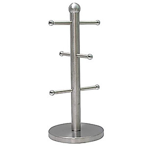 BESPORTBLE Mug Holder Tree, 1pc Stainless Steel Household Cup Drying Storage Rack Holder Stand Creative Cup Organizer for Home Coffee Counter Bar